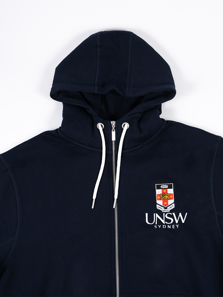 Crested Zip Hoodie - Navy – Shop Hoodie | The Grad Shop