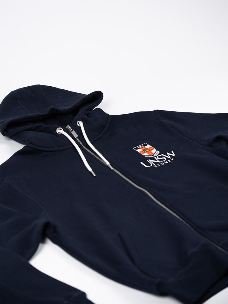 UNSW Crest Zip Hoodie - Navy – Shop Hoodie | The Grad Shop