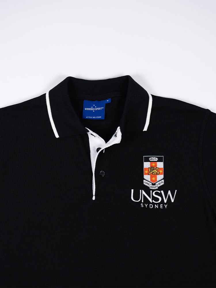 UNSW Black Polo Shirt | Official UNSW Clothing – Shop | The Grad Shop