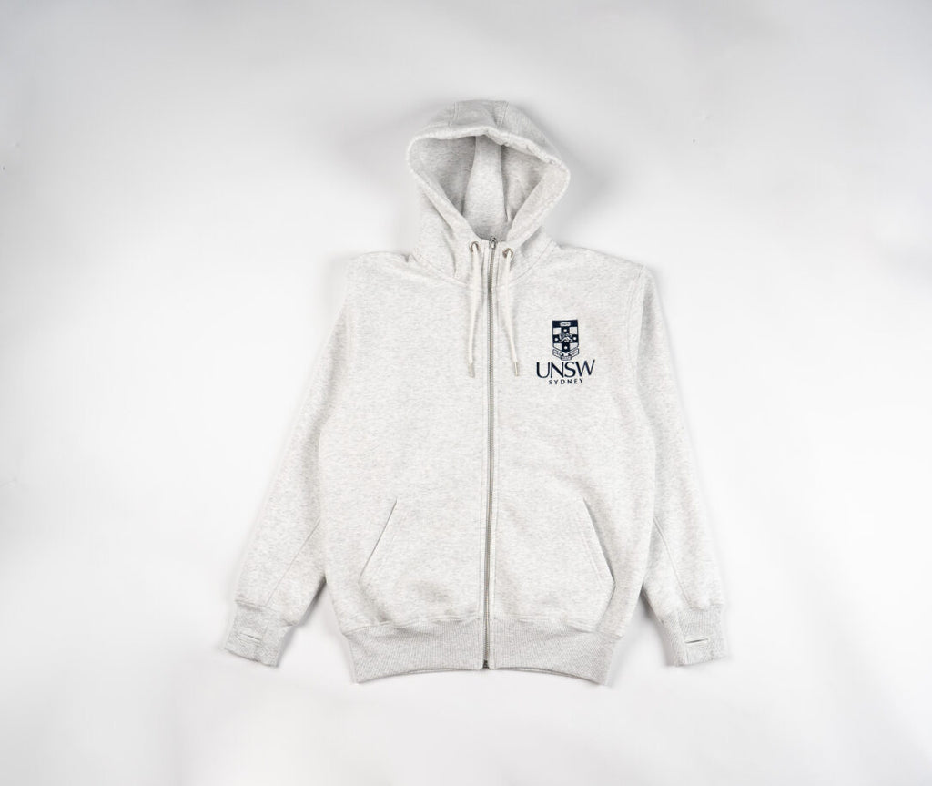 UNSW Crest Zip Hoodie - Marle Grey – Shop Hoodie | The Grad Shop