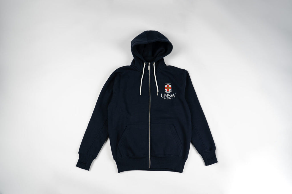 UNSW Crest Zip Hoodie - Navy – Shop Hoodie | The Grad Shop