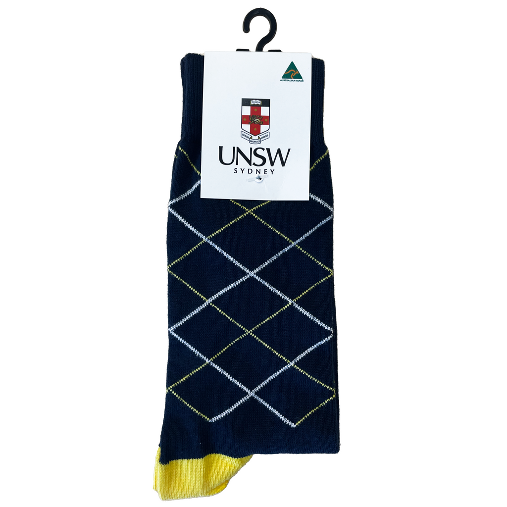 UNSW Diamond Sock – Shop Socks | The Grad Shop